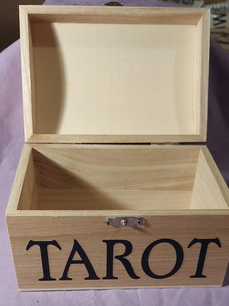Tarot Card Box, the Sun Tarot Card Design, Designed Curved Wooden Box ...