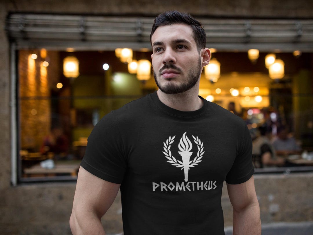 Prometheus Torch T-shirt: Greek Mythology Fire Symbol Tee Titan of ...