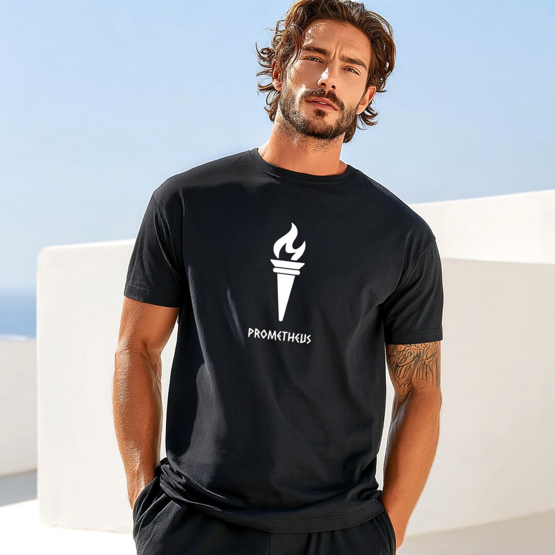 Prometheus Torch T-shirt: Greek Mythology Fire Bearer Titan Tee ...