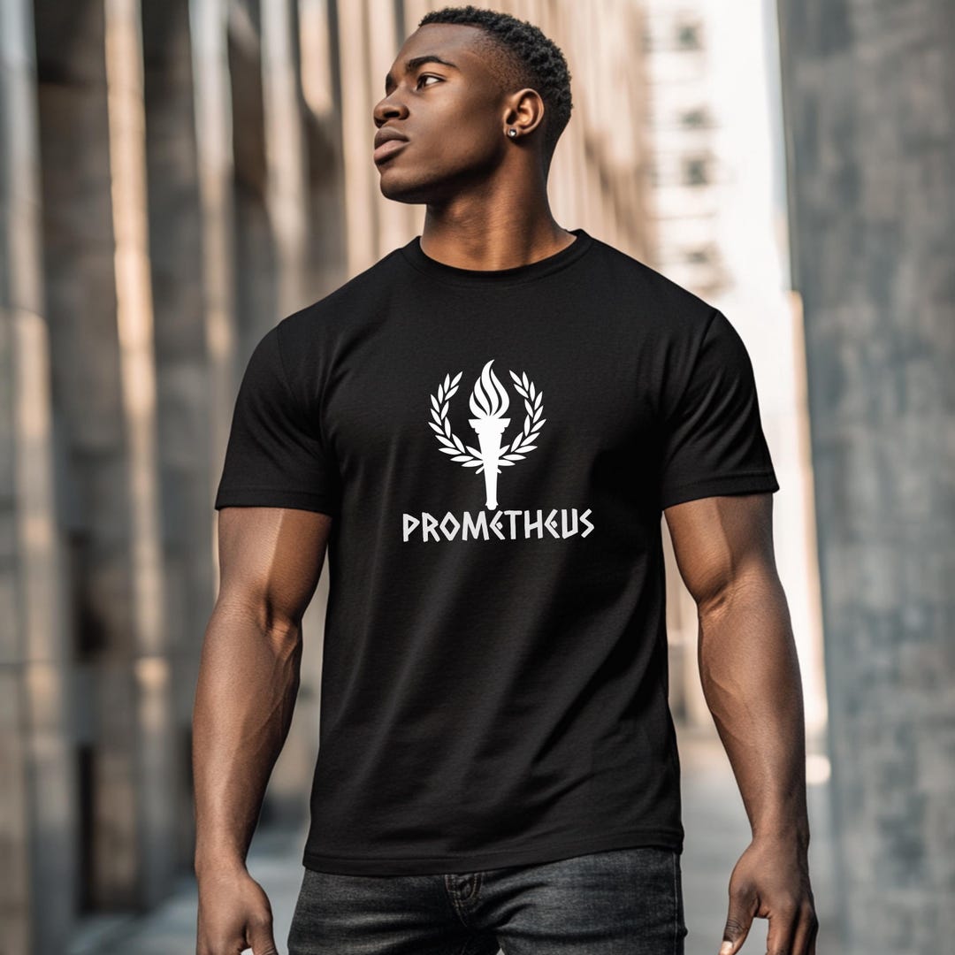 Prometheus Torch T-shirt: Greek Mythology Fire Symbol Tee - Titan of ...
