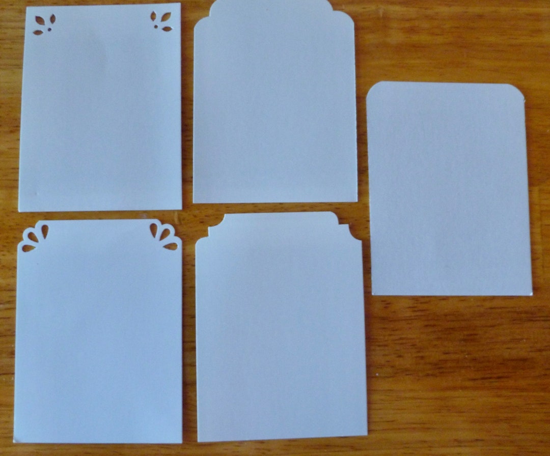 DIY Tags, 3 X 4” Thick White Card Stock. Top Corners Punched in a ...