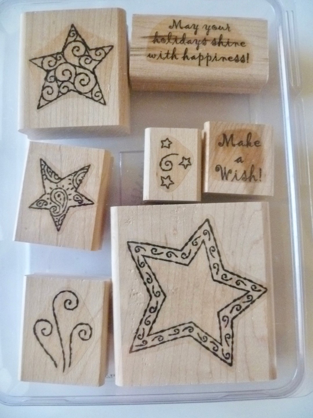 Almost New Mounted, Vintage Postcard Stamp Set by Stampin Up Silhouette ...