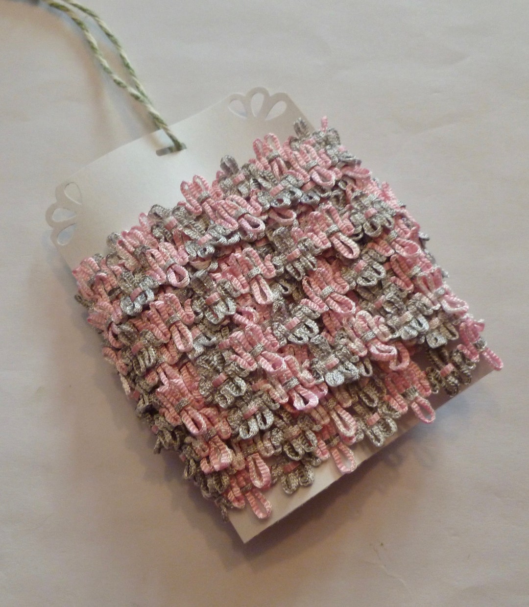 5 Yards Beaux Regards EKO Braid 1/2” Light Pink and Grey Trim. Braided ...