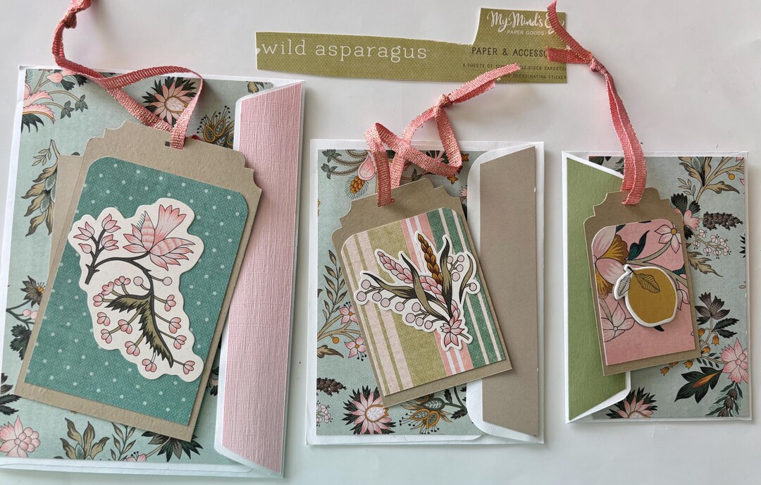 Speciality OOAK Handmade Tags With Matching Decorated Envelopes. 3 ...