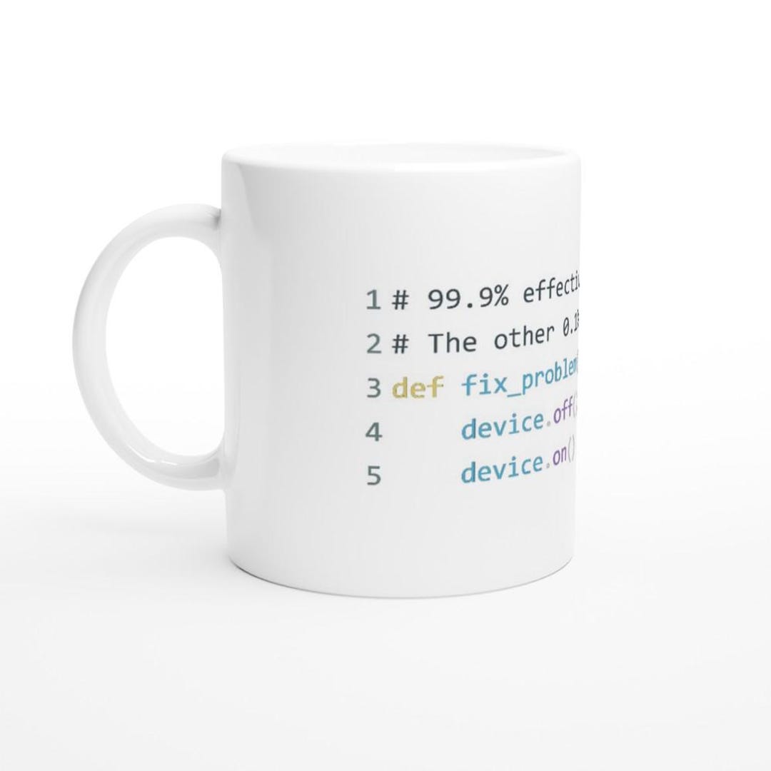 Funny Programmer Mug - #99.9% Effective - Perfect Gift for Coders - Etsy