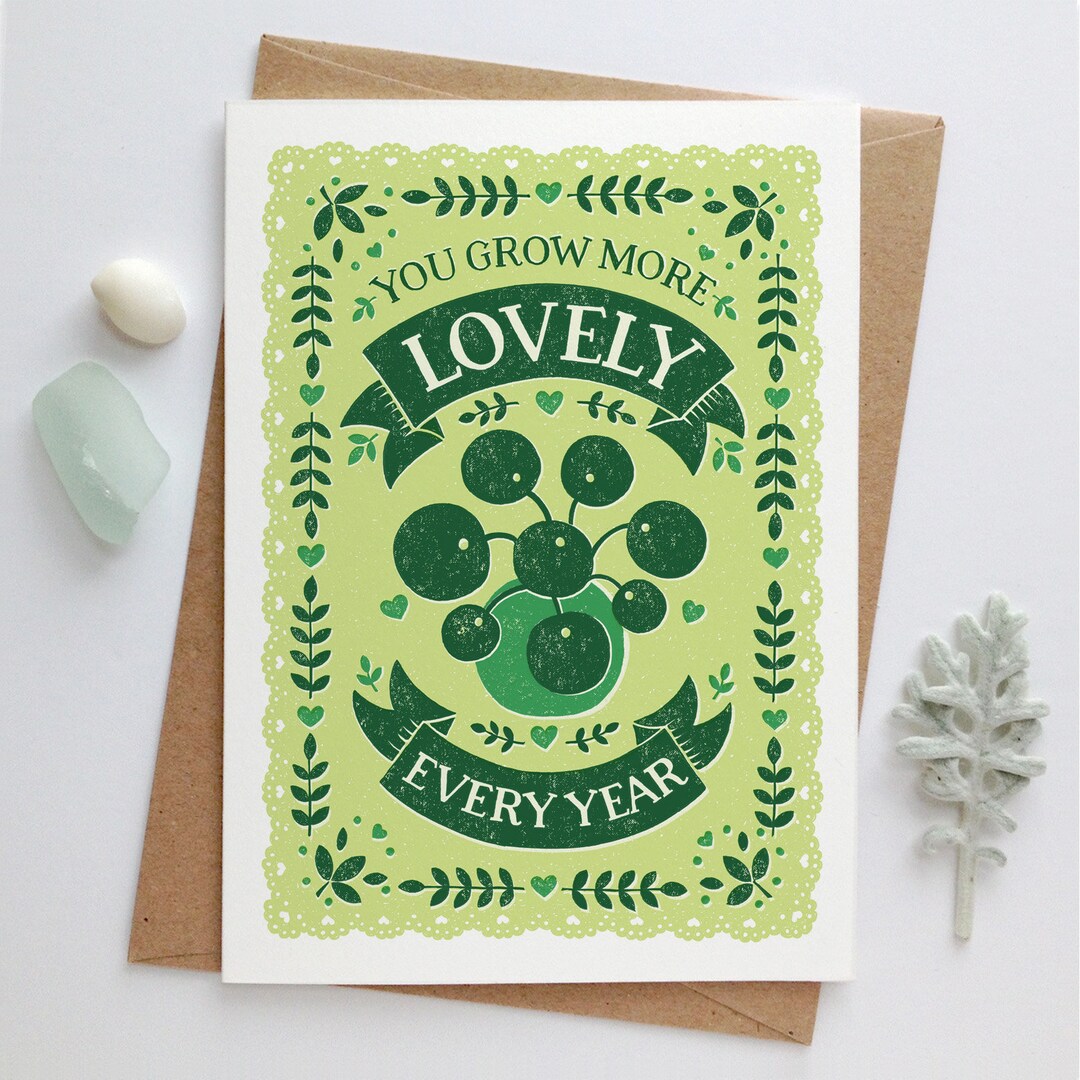 Plant Birthday Card - Etsy