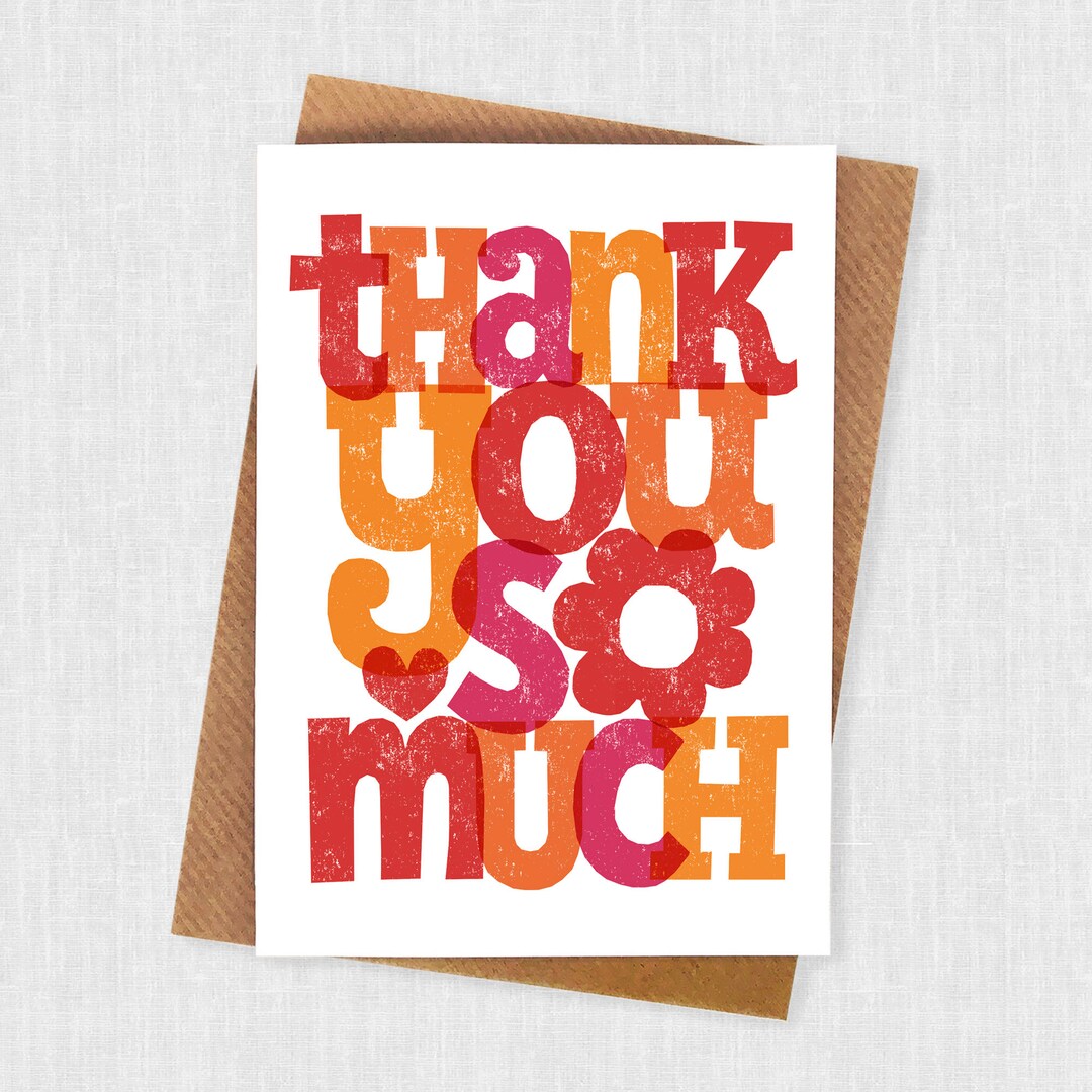Thank You Card - Etsy