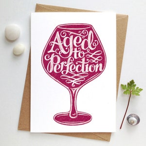 Aged Wine Birthday Card - Etsy