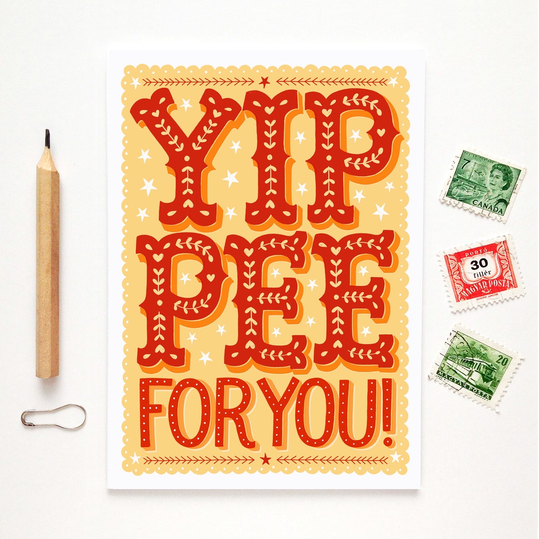 Yippee for You Congratulations Card - Etsy