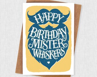 Beard Birthday Card, Funny Beard Card, Happy Birthday to Your Beard ...