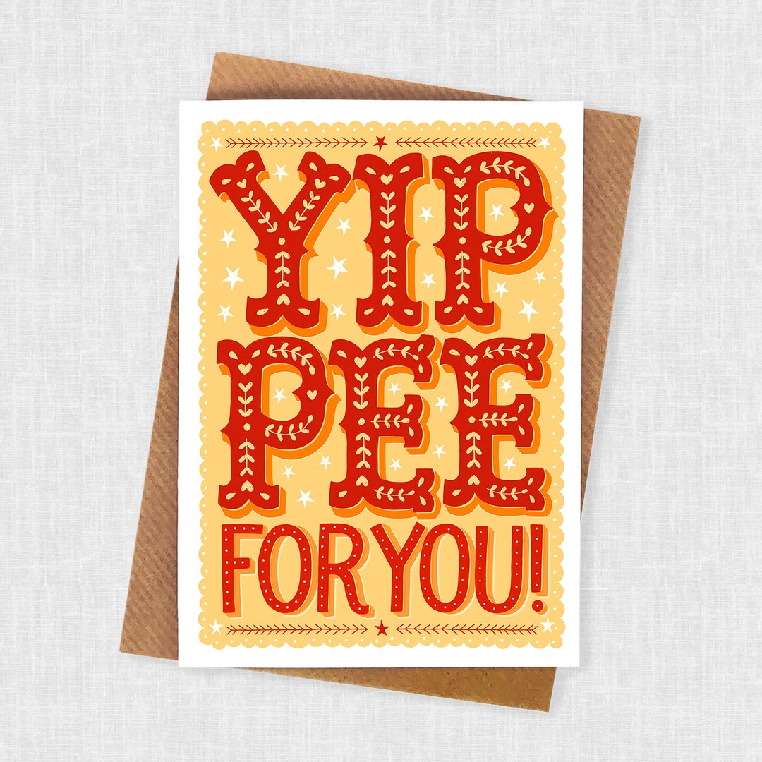 Yippee for You Congratulations Card - Etsy