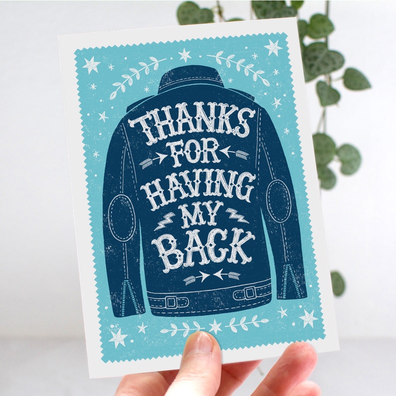 Rock Style Thank You Card - Etsy