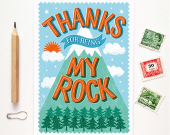 Thank You for Being My Rock - Etsy