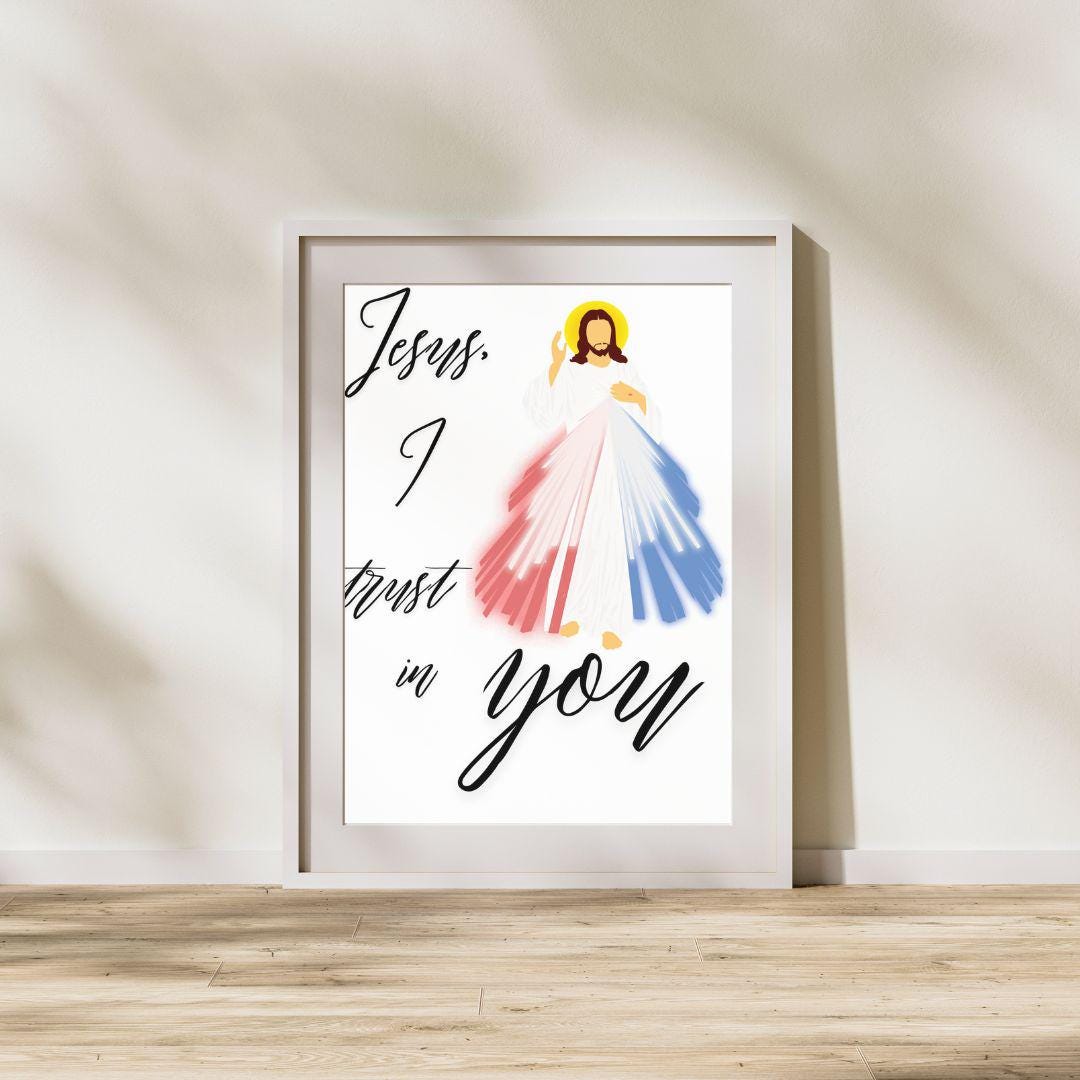 Divine Mercy Image, Divine Mercy Wall Art, Divine Mercy Digital ...