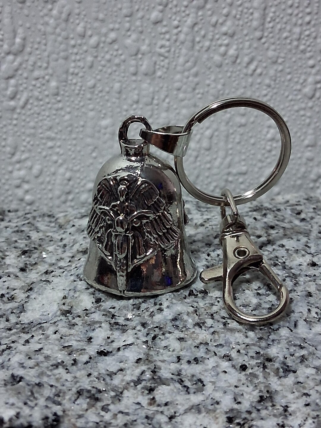 Archangel Motorcycle Bell, Silver Plated Biker Good Luck Charm - Etsy