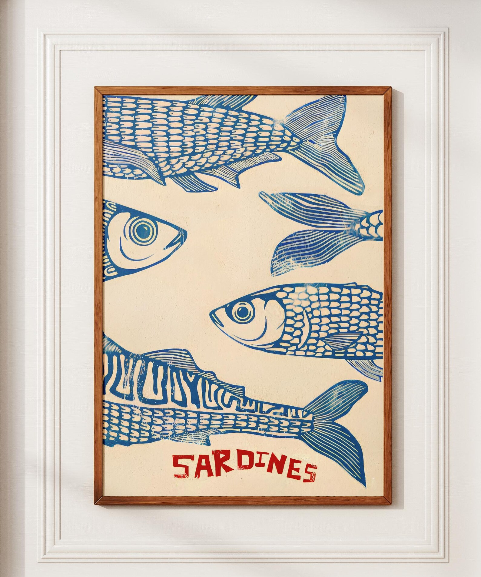 Sardines Print Sardine Tin Vintage Poster Retro Sardines Wall Art Fish ...