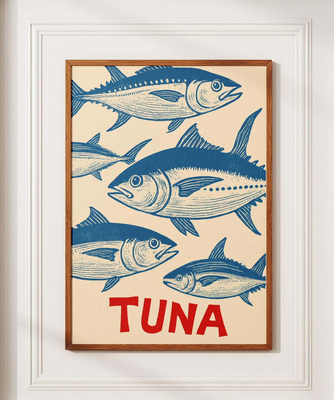 Tuna Print Tuna Tin Vintage Poster Retro Tuna Wall Art Fish Print ...