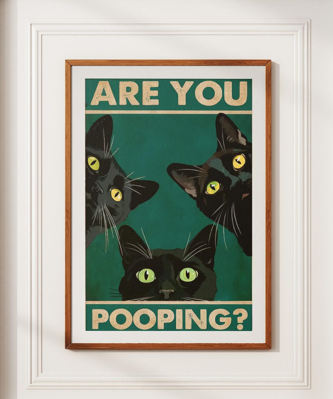 Are You Pooping Cat Print, Cat Printable Bathroom Decor, Funny Bathroom ...