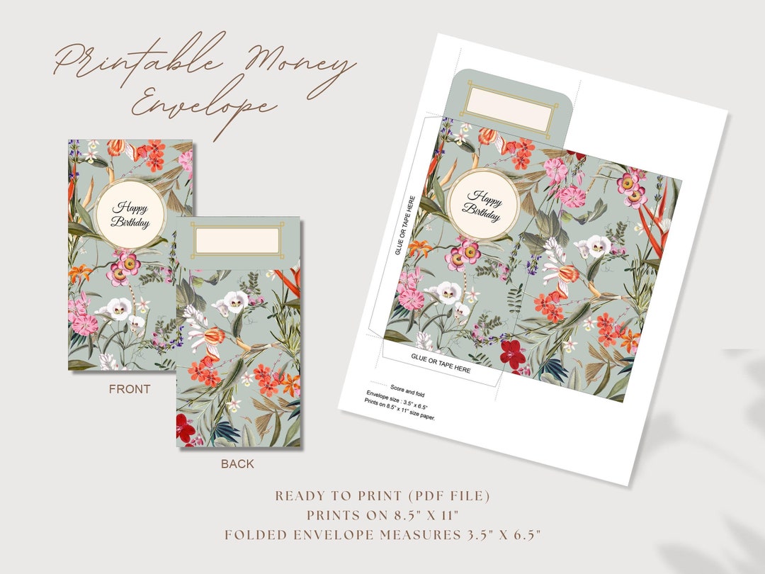 Printable Money Envelope | Cash Envelope | Money Envelope for All ...
