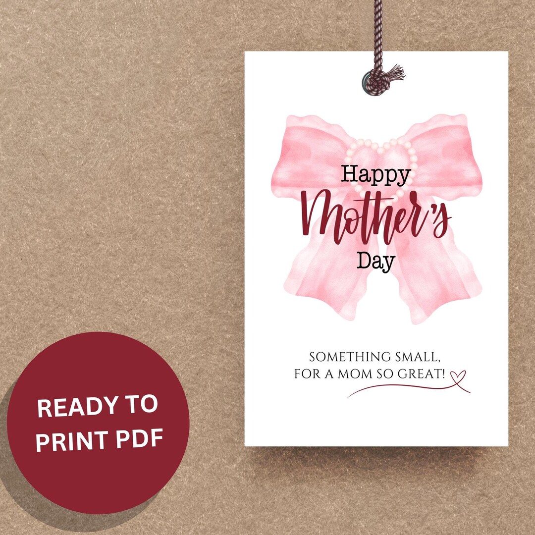Mothers Day Gift Tags, Printable Editable Personalized Mother's Day ...