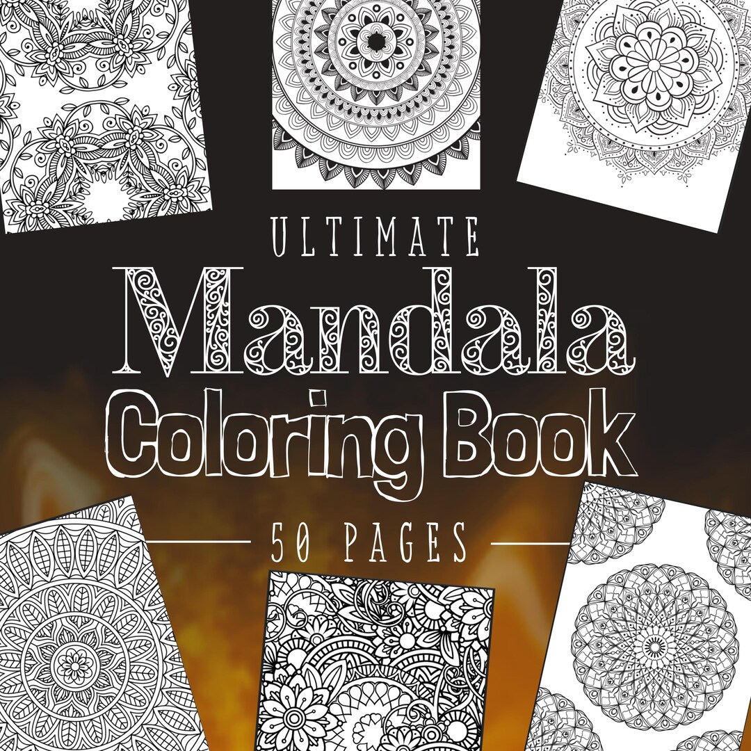 Mandala Coloring Book | Adults & Kids Coloring Book | 50 Unique Mandala ...