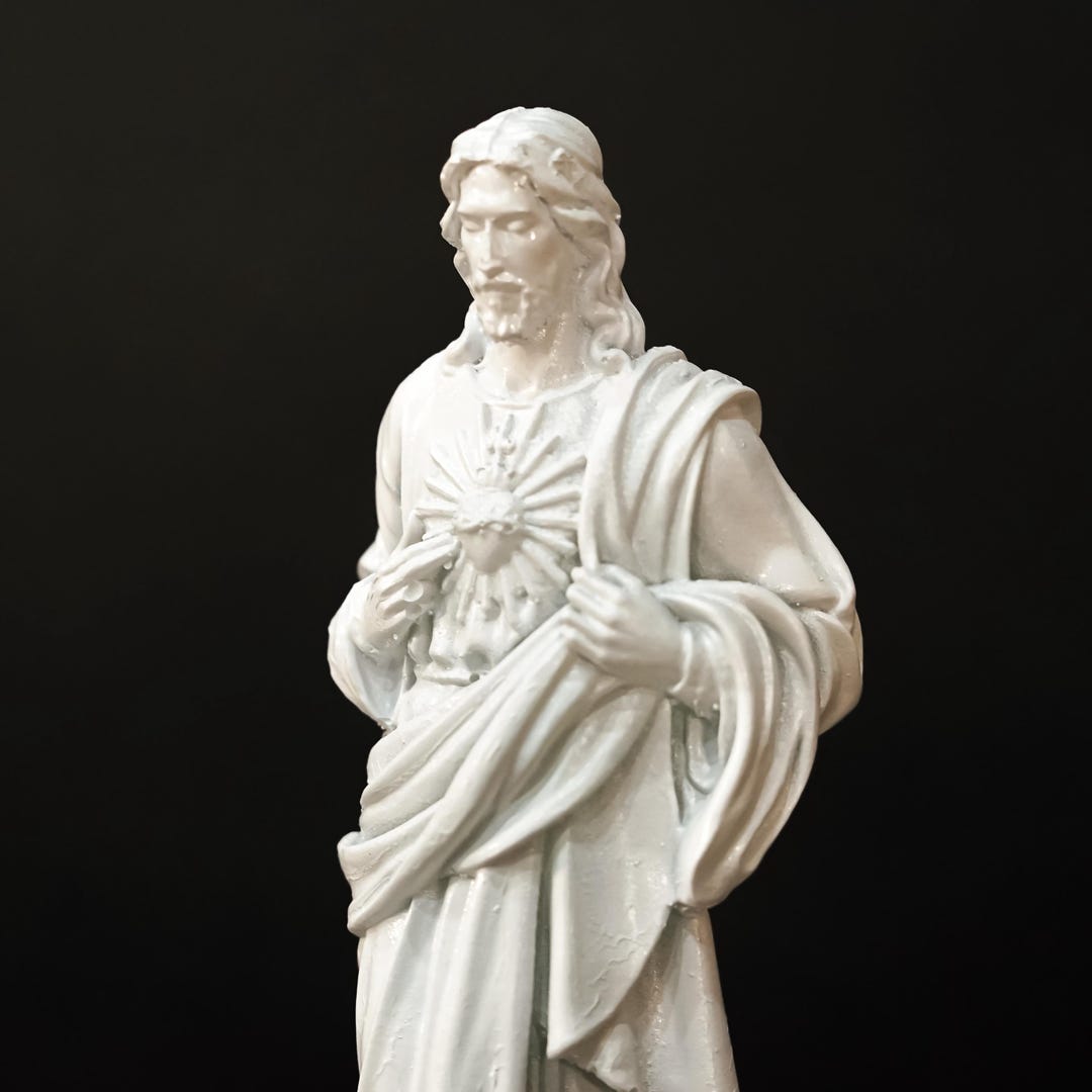 Lord Jesus Christ Greek Cast Statue Sculpture, Illuminated Jesus ...