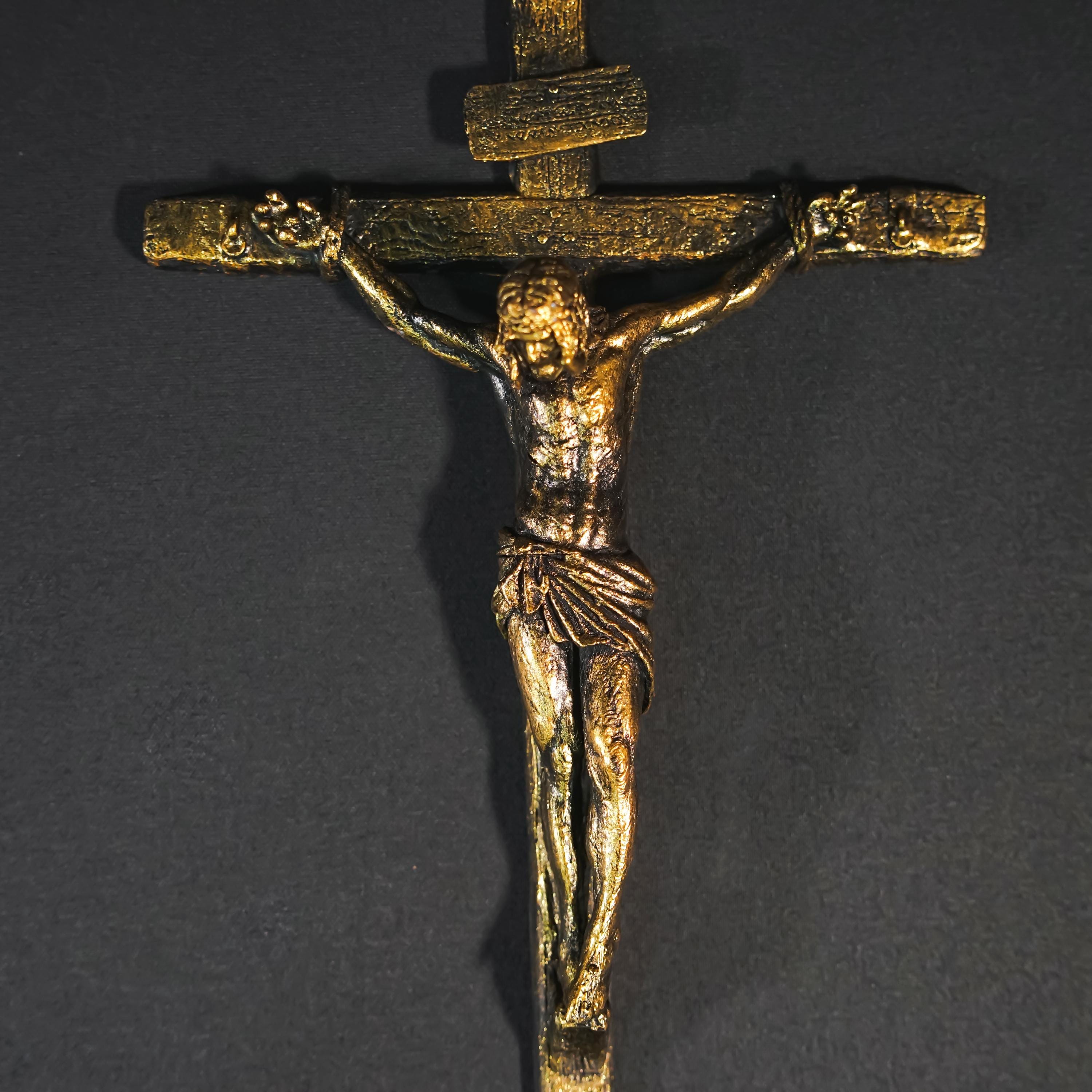 Passion of the Christ - Passion Crucifix Cross Jesus Bronze Painting ...