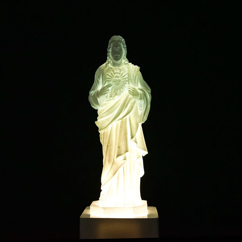 Lord Jesus Christ Greek Cast Statue Sculpture, Illuminated Jesus ...