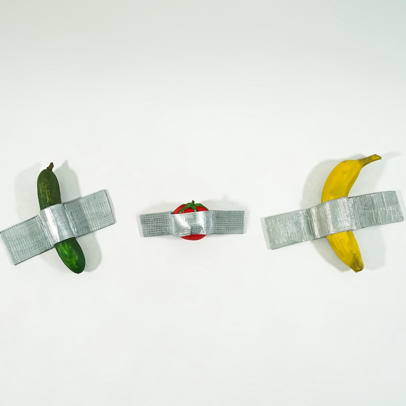 3 Pcs Duct Tape Cucumber Statue, Duct Tape Cucumber - Kitchen Wall ...