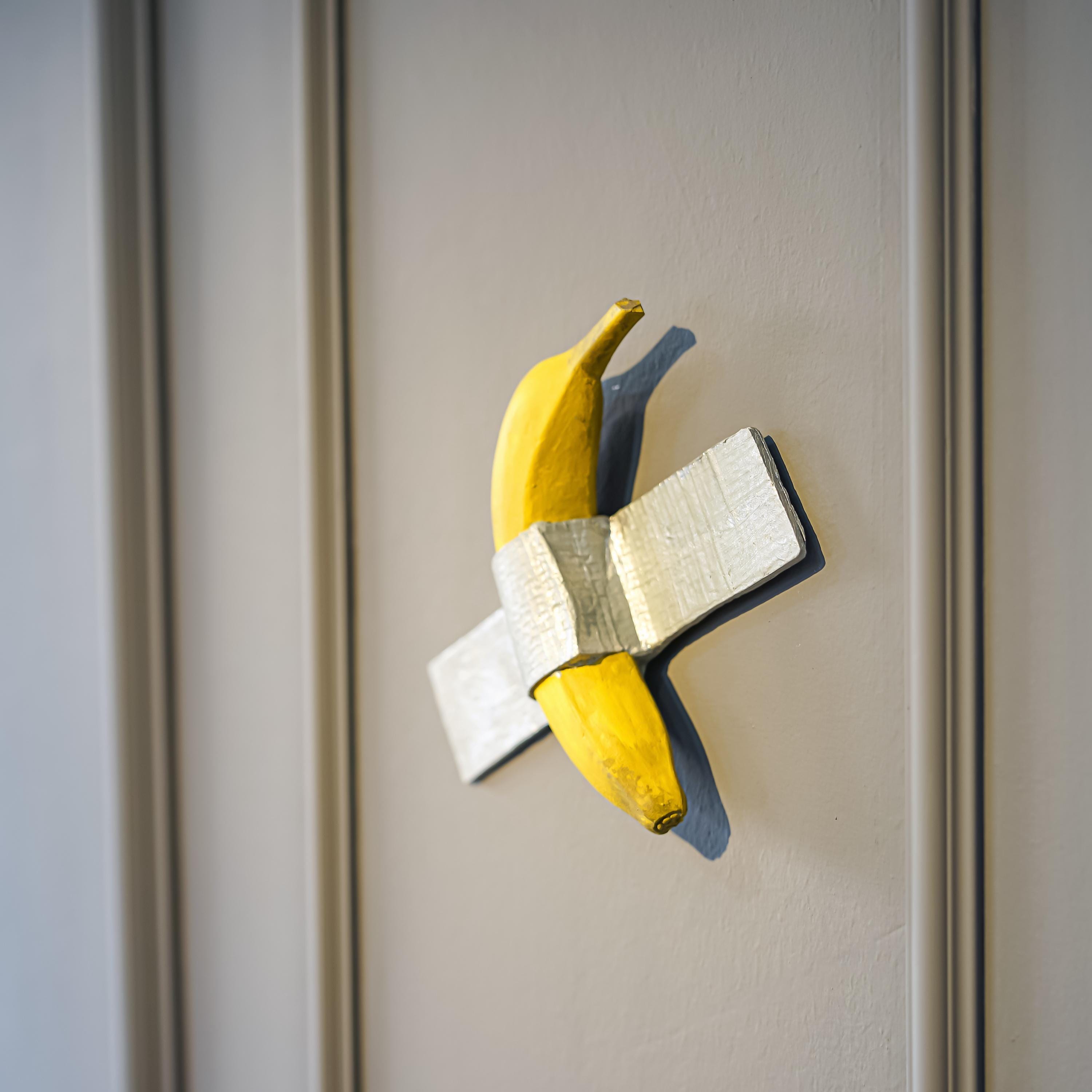 Famous Banana Figurine, Funny Banded Banana Wall Art, Banana Sculpture ...