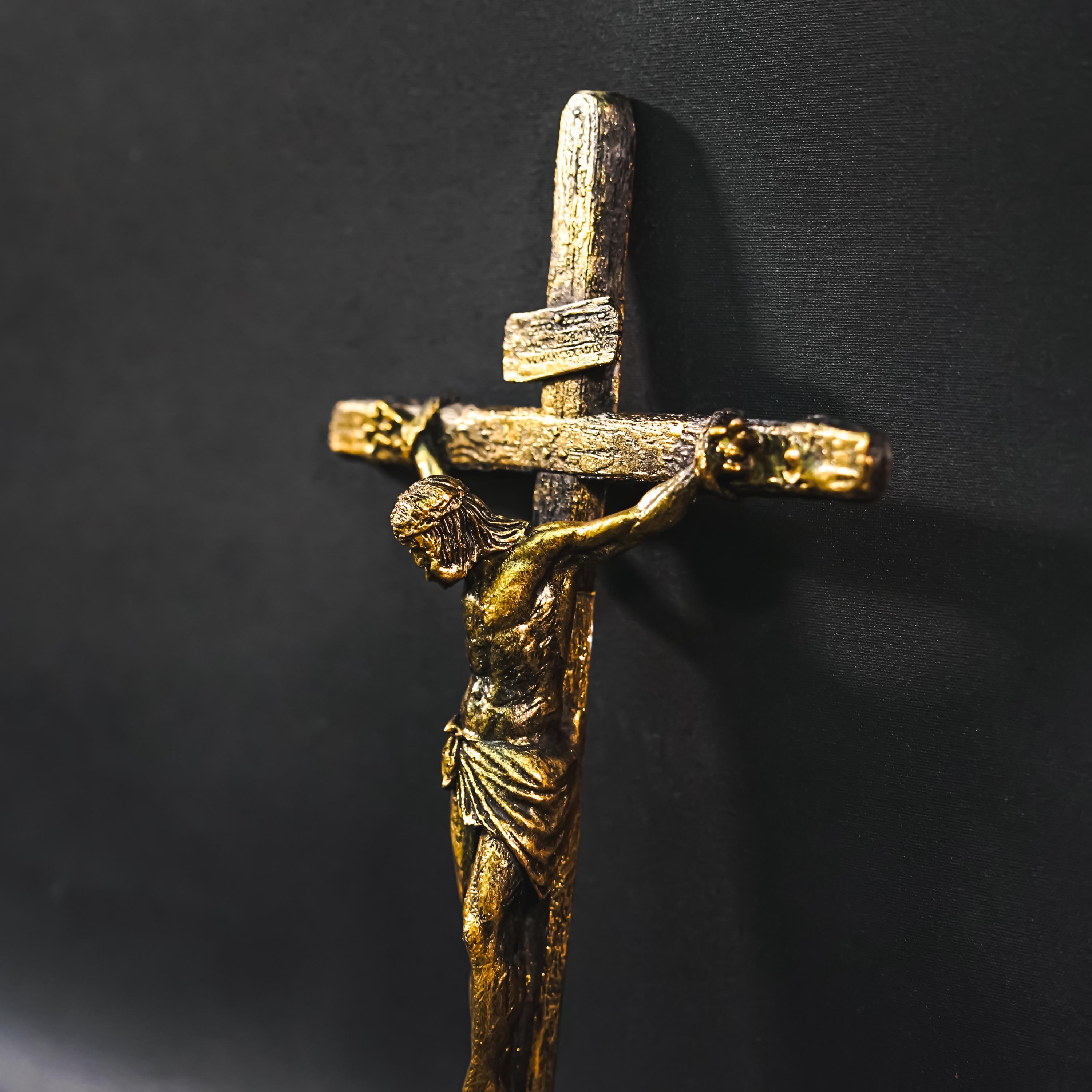 Passion of the Christ - Passion Crucifix Cross Jesus Bronze Painting ...