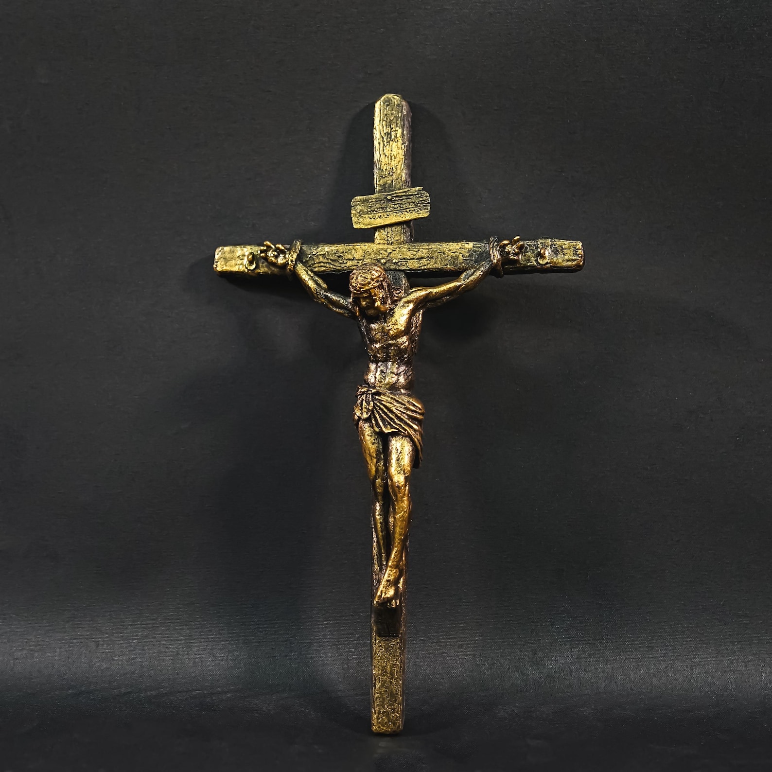 Passion of the Christ - Passion Crucifix Cross Jesus Bronze Painting ...