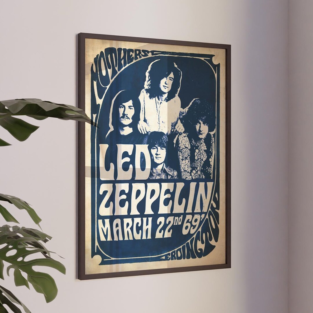 Led Zeppelin Mothers Night Out A3 Poster. Music / Retro / Collectable ...