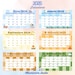 Calendario 2025 Español Imprimible | Printable Cute Cartoon Monthly ...