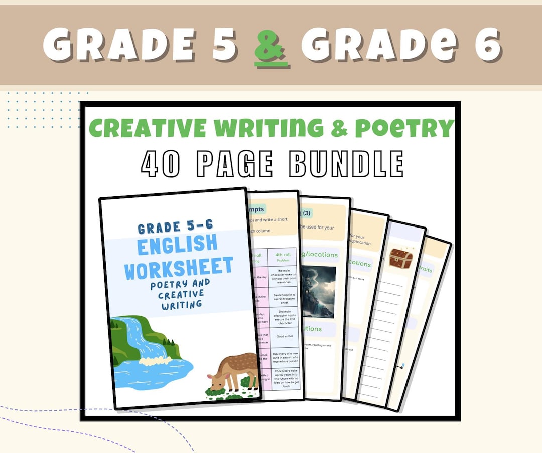 Creative Writing for Grade 5 and Grade 6 | 40 Pages | Creative Writing ...