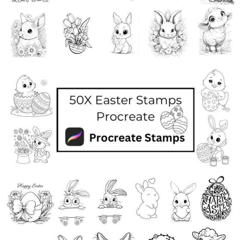 Easter Bunny Stamp - Etsy
