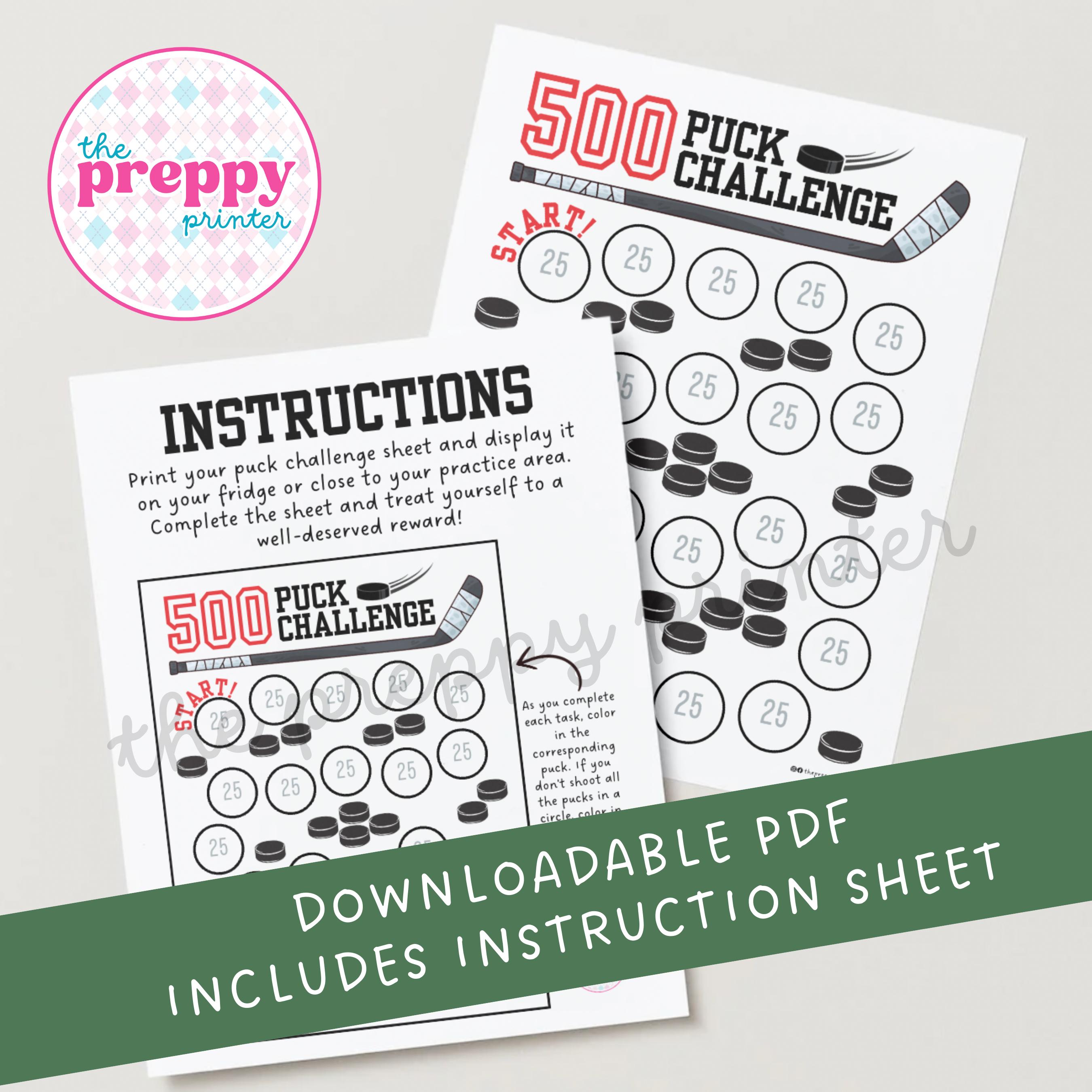 500 Puck Challenge | Hockey Practice Tracker | Hockey Training | Hockey ...