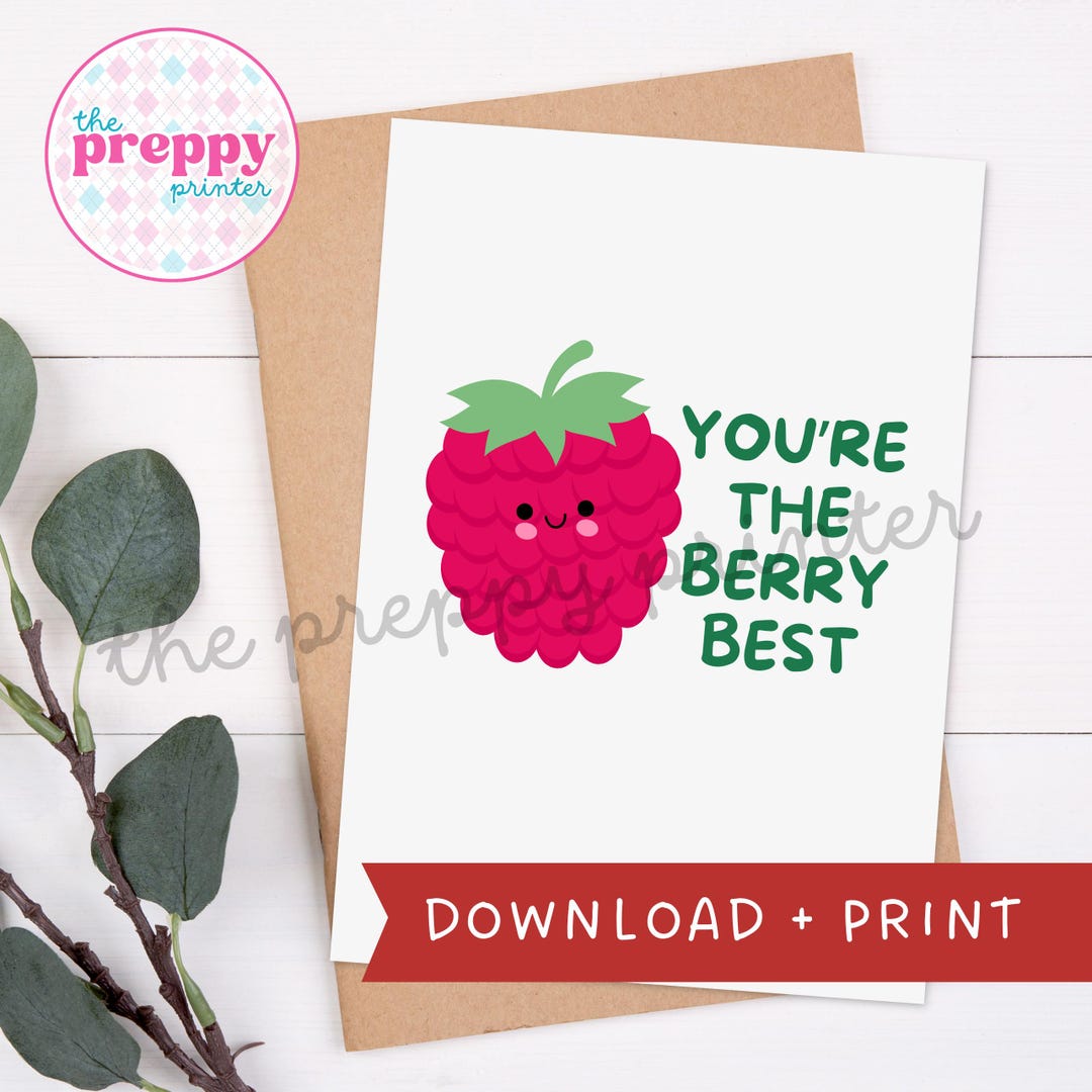 You're the Berry Best Card | Food Pun Cards | Just Because | Thank You ...