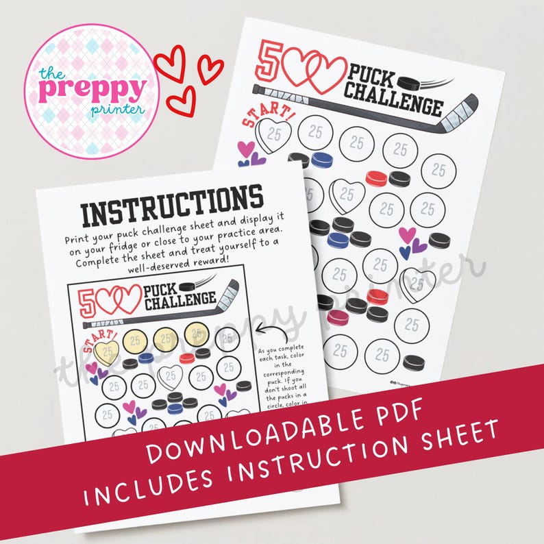 Special Valentine Themed 500 Puck Challenge to Track and Practice Your ...