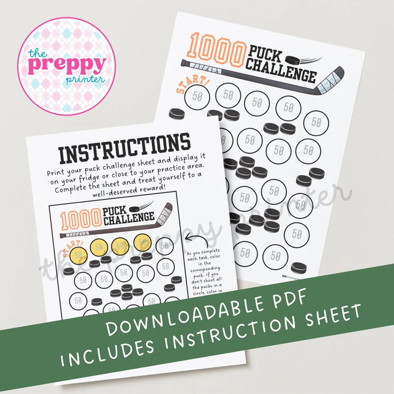 1000 Puck Challenge | Hockey Practice Tracker | Hockey Training ...