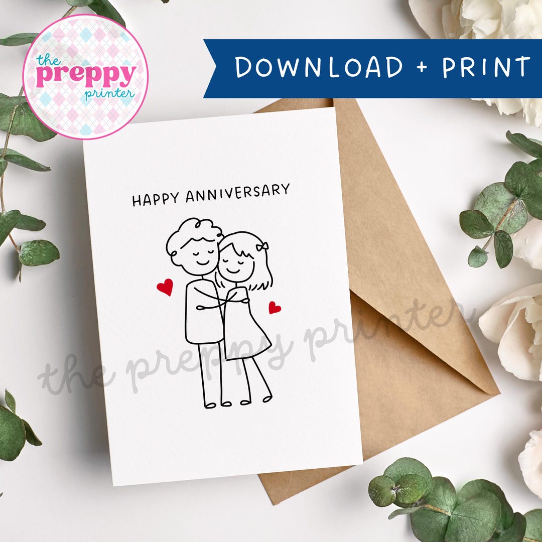 Happy Anniversary Card | Wedding Anniversary | Love Card | Couple Love ...