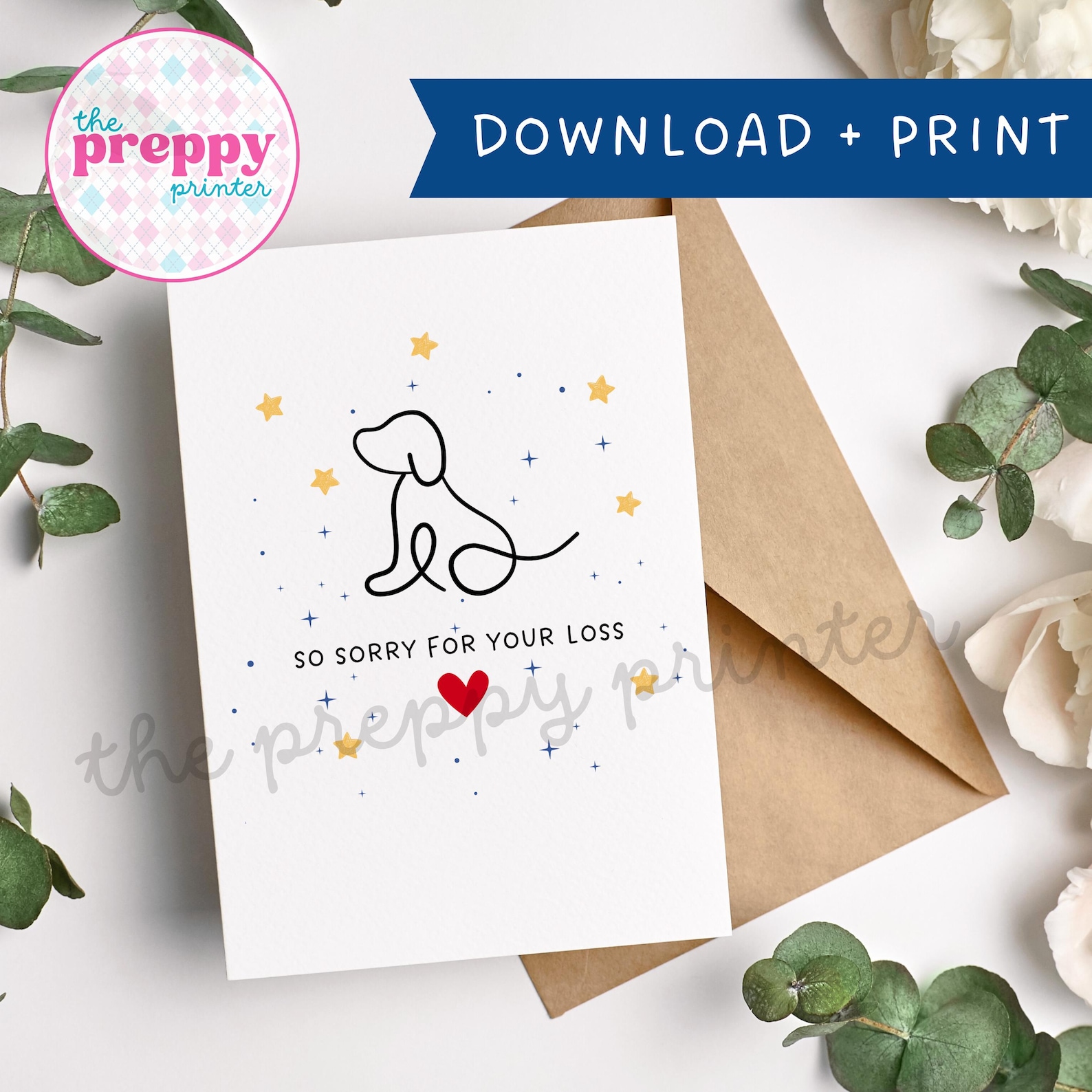 Pet Loss | Pet Sympathy Card | Condolences Card | Sorry for Your Loss ...
