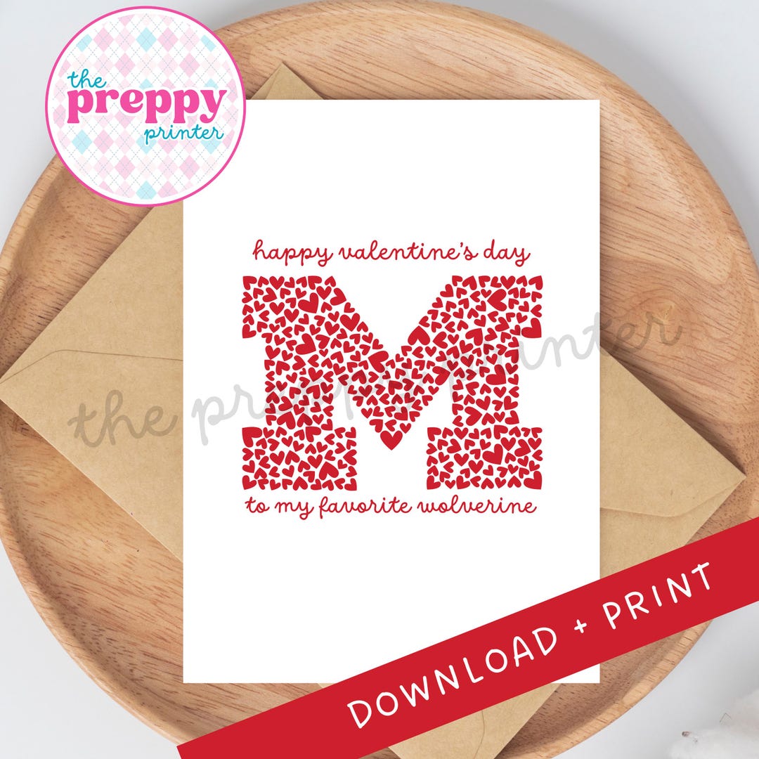 Valentines Day Card Printable Happy Valentines Day Card College Student ...