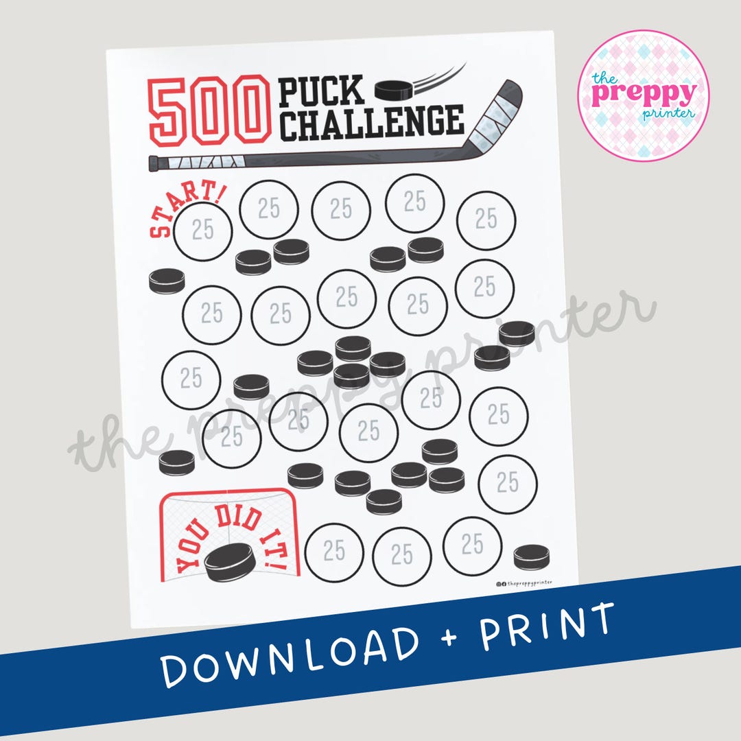 500 Puck Challenge | Hockey Practice Tracker | Hockey Training | Hockey ...