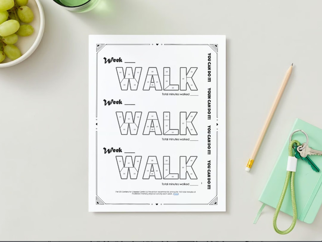 3-week Visual WALK Tracker - Etsy