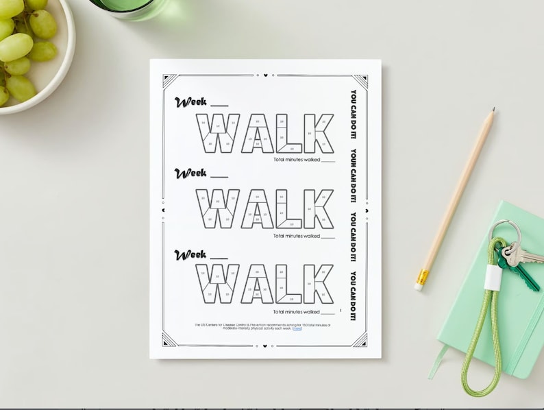 3-week Visual WALK Tracker - Etsy