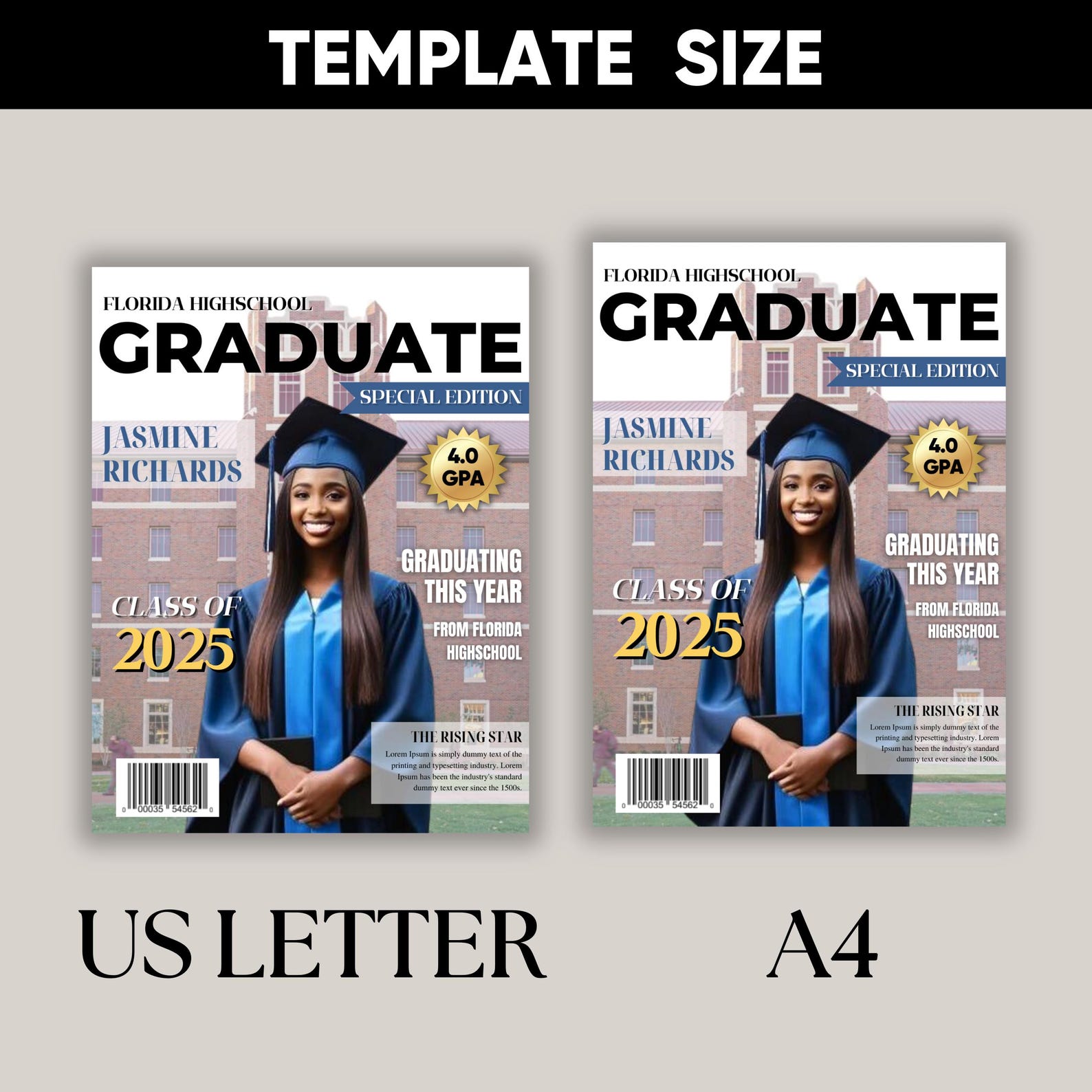 Graduation Magazine Template | Senior Graduation Invitation | Senior ...