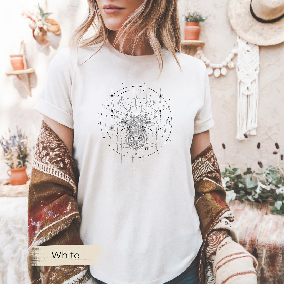 Taurus Zodiac T-shirt, Taurus Star Sign Graphic Tee, Horoscope Taurus ...