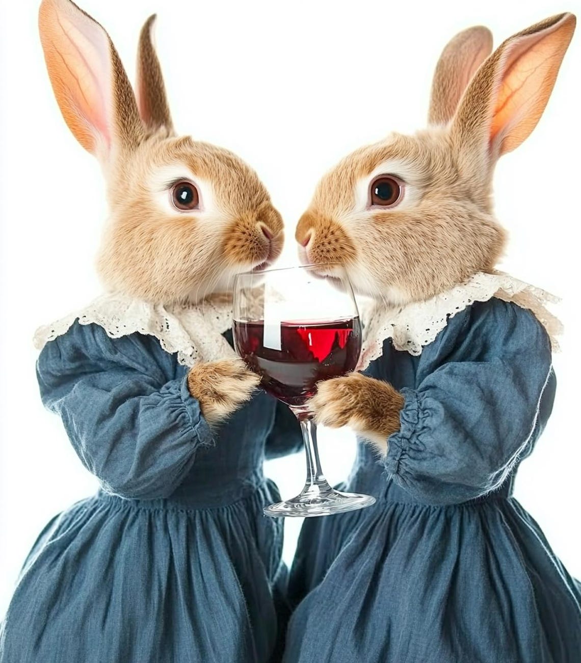 Easter Bunny Modern Funny Kitchen Decor Bar Wall Art Wine Bottle Poster ...