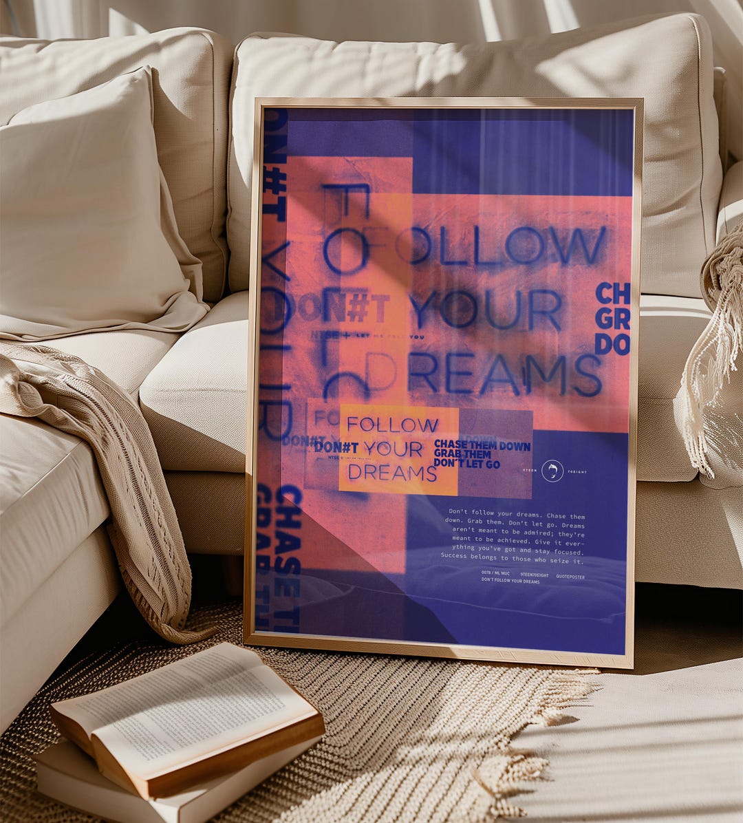 Poster: Follow Your Dreams, Motivation & Mindset, Vintage Design - Etsy